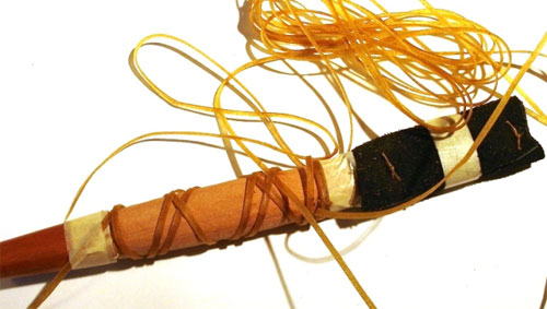 Braiding Rawhide onto a Knife Handle