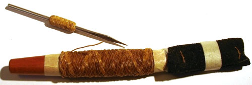 Braiding Rawhide onto a Knife Handle