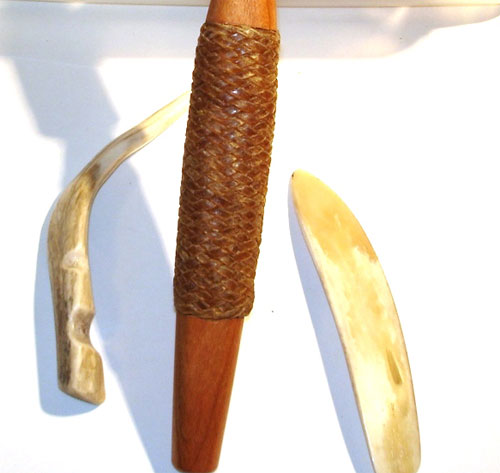 Braiding Rawhide onto a Knife Handle