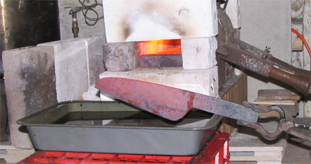 Heat Treating a Cutlery knife by North Bay Forge